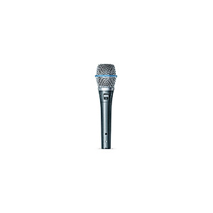 Shure Beta 87A Supercardioid Condenser Vocal Microphone Bundle with Boom Stand, XLR Cable, and Austin Bazaar Polishing Cloth