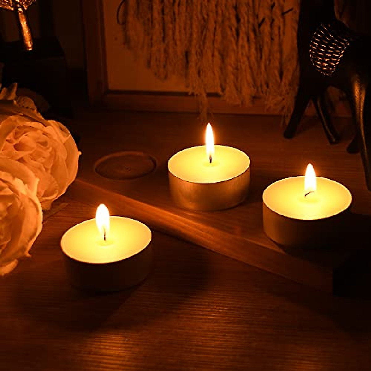 Zest Candle 12-Piece Tin Cups Tealight Candles, Mega Oversized Yellow s