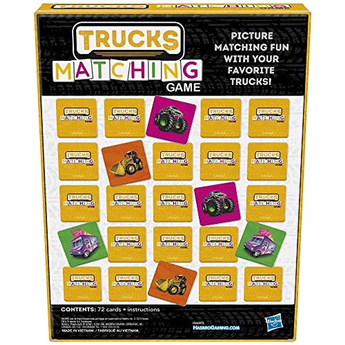 Hasbro Gaming Trucks Matching Game | Preschool Games for Boys & Girls | Memory Card Game | Easter Gifts for Kids | Ages 3+ (Amazon Exclusive)