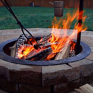 40" Heavy Duty Fire Tongs Firewood Grabber Tool with Scissor Shape Serrated, Log Claw Tongs for Bonfire Campfire Fire Pit Outdoor Indoor Log Grabber Tongs Rustproof Safely Moves Firewood