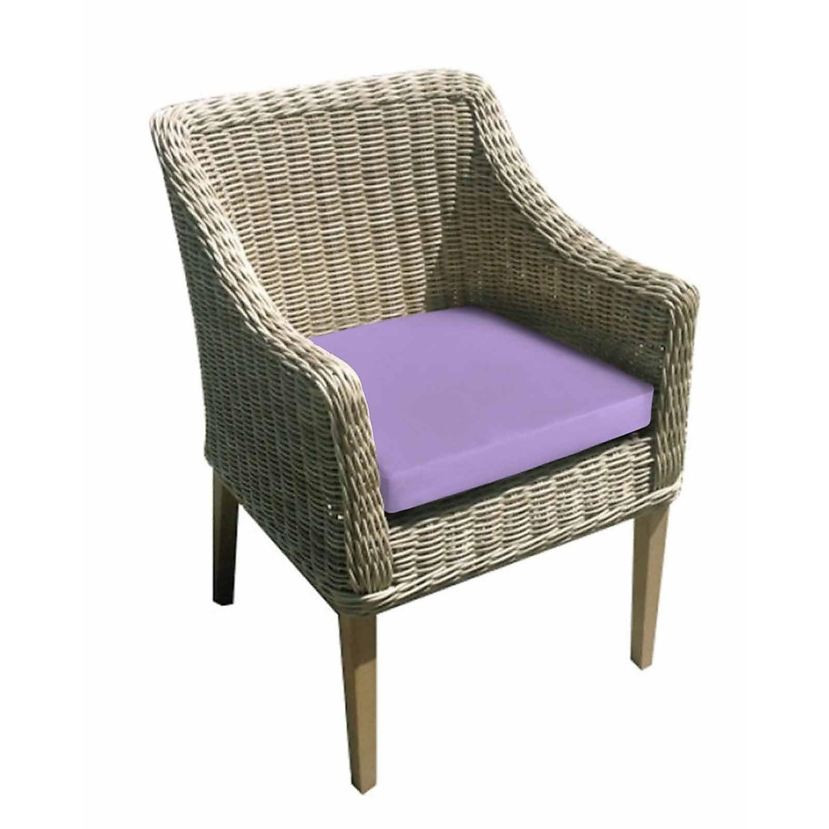 Hokiten Purple Outdoor Cushion Chair Cover Set of 2 - Waterproof Couch Seat Covers, Modern Pure Lavender Purple Patio Furniture Protector Cushions Slipcovers for Sofa/Garden/RV, 20"x18"x4"