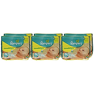 Pampers Swaddlers Newborn 120 Diapers (6 packs of 20)