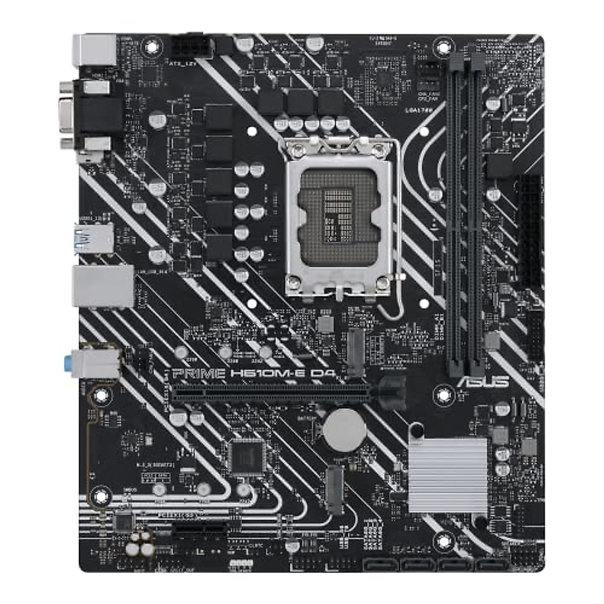 ASUS Prime H610M-E D4-CSM LGA 1700(Intel® 12th&13th Gen) mATX Commercial Motherboard (PCIe 4.0,DDR4,2xM.2 Slots,1Gb LAN,DisplayPort/HDMI/D-Sub,USB 3.2 Gen 1 Ports,COM Header, RGB Header,ACCE)