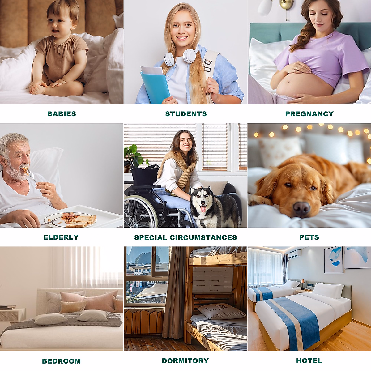 Waterproof Mattress Protector Queen Size, 40% Rayon Derived from Bamboo Mattress Bed Cover, 3D Air Fabric Breathable Mattress Pad Fitted with Deep Pocket 6"- 15" Machine Washable