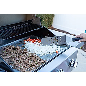 Permasteel Griddle Accessories Kit for Flat Top Grills | 10-Pc Griddle Tool Set for Outdoor Griddle, PA-12003, Spatulas, Tong, Turner, Grill Scraper, Egg Rings, Squeeze Bottles