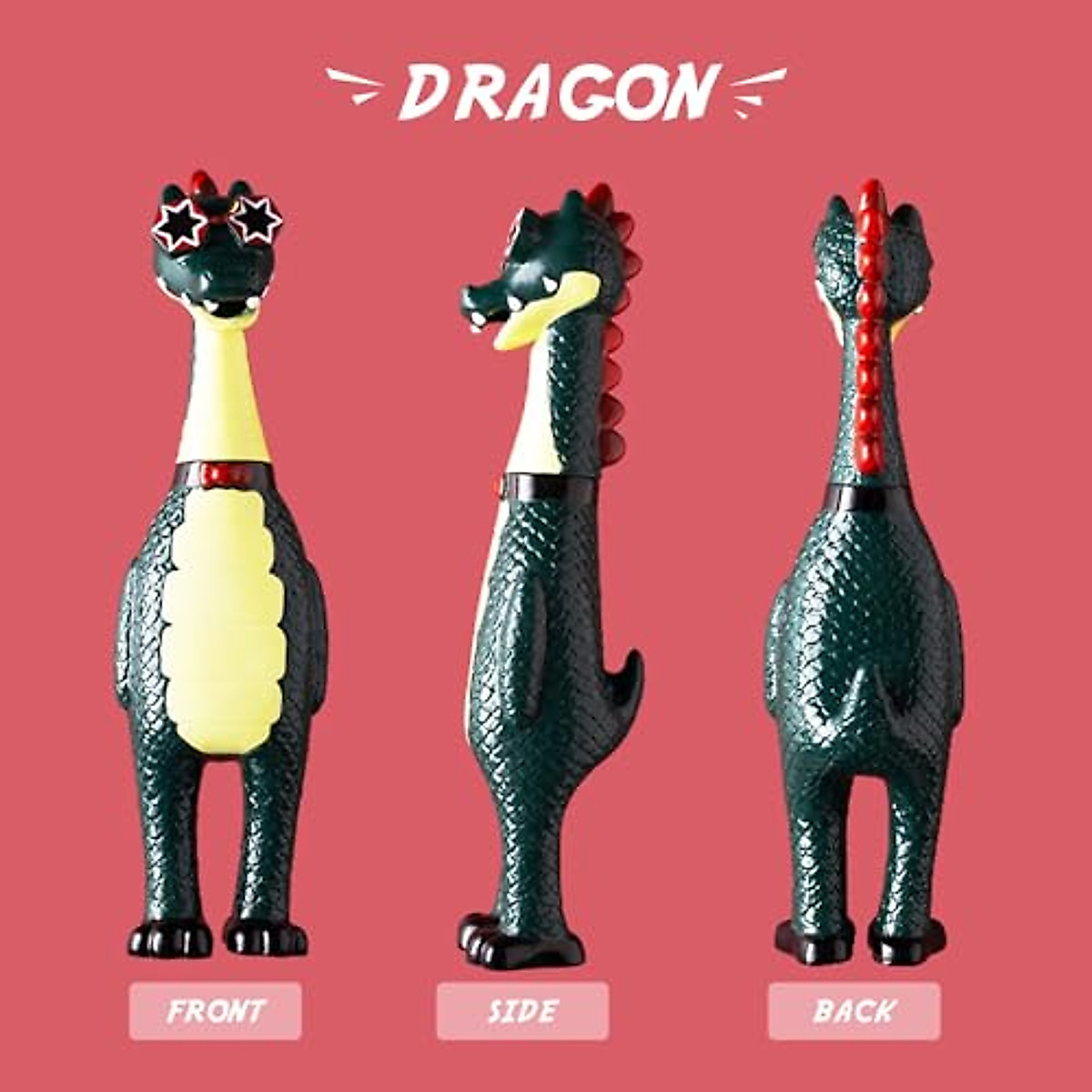 Lufei Squeaky Rubber Chicken Dog Toy - Screaming Dinosaur Squeaky for Small/Medium Dogs