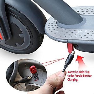 Toeaot 42V 2A Power Adapter for 36V Bird, Lime, Skip, Spin Xiaomi M365,Lime-S,ES1/ES2/ES4 Battery Charger