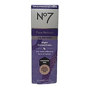 No. 7 No 7 Pure Retinol Skincare Bundle - Contains Pure Retinol Night Concentrate (1 fl oz) and Post Retinol Soother (1.69 fl oz) - No 7 Pure Retinol Fragrance Free Beauty Set, 2 Piece Set