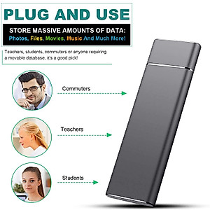 fkjiiarx, External Hard Drive 2TB, Portable Hard Drive External for PC, Laptop and Mac(2TB,Blue)