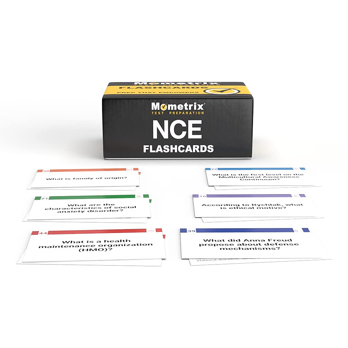 NCE Study Cards: NCE Exam Prep 2024-2025 with Practice Test Questions for the National Counselor Examination [Full Color Cards]