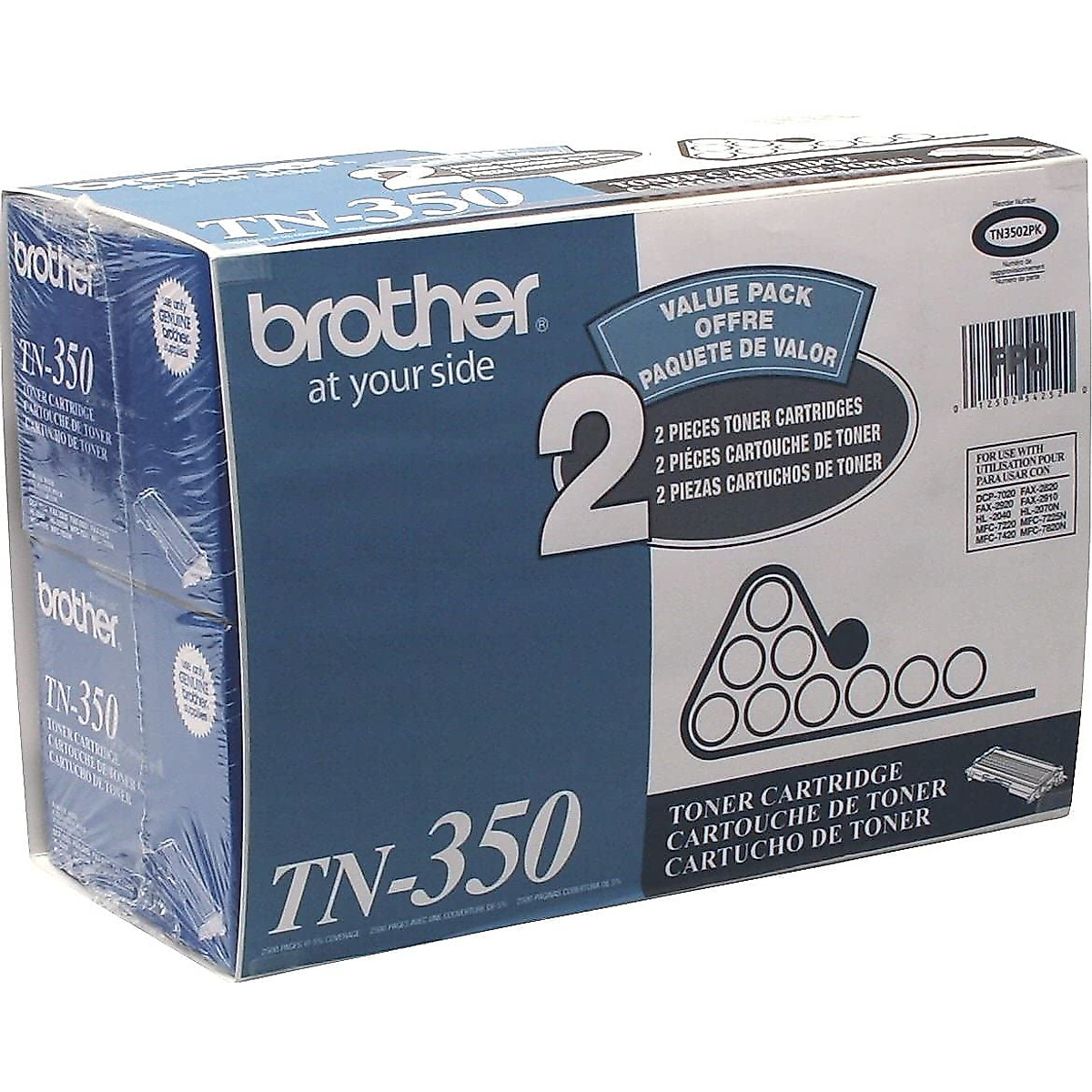 Brother TN350 2 Pack Standard Yield Toner Cartridges