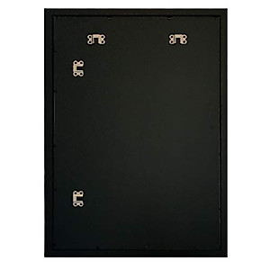 Frame Amo 13x19 Black Picture Frame, White Mat with 10.5x16.5 opening for 11x17 Image, 1 Inch Border, Acrylic Front