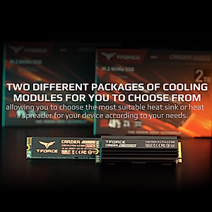 TEAMGROUP T-Force CARDEA A440 Pro Graphene Heatsink 4TB DRAM SLC Cache 3D TLC NAND NVMe Phison E18 PCIe Gen4x4 M.2 2280 Gaming Internal SSD Works with PS5 Read/Write 7400/7000MB/s
