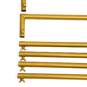 LyeXD 3.28 * 6.56FT Gold Rectangle Wedding Arch Backdrop Stand, Metal Arch Stand Wedding Arches Stand for Ceremony, Garden Floral Square Arch Frame Background for Wedding Party Decor