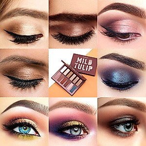 LUXAZA Neutral Nudes Makeup Eyeshadow Palette Brown Metallic, Warm Natural Bronze Copper Pearl Shimmer Satin Eye Shadow, Highly Pigmented Makeup Palette…