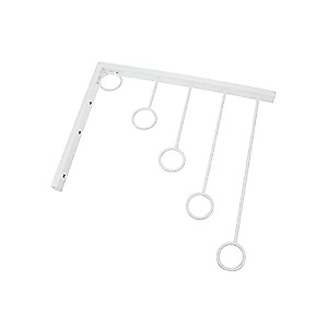 Geesatis 3 Pcs Wall Mounted Garment Racks Closet Clothing Organizer Garment Racks Brackets 5-Rings for Hanging, with Mounting Screws, White