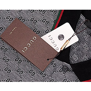 Gucci Polo Shirt, Mens Gray Short Sleeve Polo T- Shirt GG Print (L)