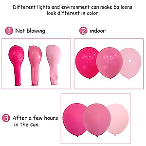 PERPAOL 143Pcs Rose Pink Balloon Garland Arch Kit, Hot Pink Metallic Rose Gold Chrome Balloons for Wedding Party Princess Theme Birthday Bridal Shower Decorations