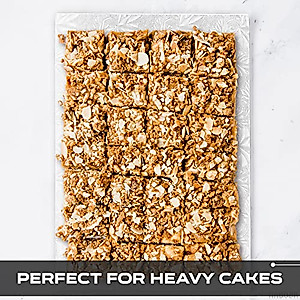 Rectangular White Cake Boards Rectangle - Cake Drums Super Heavy Elements Foil Board Cake Holder Reusable Cake Board Set - 13.8x9.9 Rectangle Cake Carrier White Carton Board Sheets Cake Supplies Base