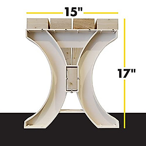 2x4basics 90140 Custom AnySize Table, 5.5 x 15.5 x 16.25, Light brown