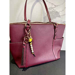 Lantintop Leopard Print Silicone Bead Keychain Fashion Bag Pendant MAMA Keychain Gift for Mom, Sister,Auntie (Mama)