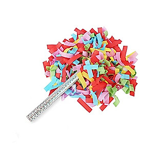 Battife 10Pack Confetti Wands, Colorful Confetti Shoot Poppers, Tissue Paper Confetti Flick Flutter Sticks for Wedding Celebrations, Anniversary, Birthday Parties, Multi-color 7.8 inch