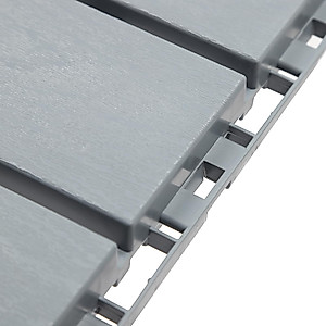 HYDIYGT Balcony Flooring – 27-Pack Interlocking Deck Tiles – 12 x 12-inch Floor Tiles – Flooring Tiles for Balcony, Patio, Porch, Indoor, Outdoor – Waterproof and Weatherproof (27 Dark Gray)