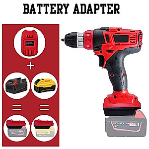 TPDL Adapter for Craftsman V20 Cordless Tools, for DeWalt 20V for Milwaukee M18 Lithium Battery Convert to for Craftsman New 20V Power Tool (Adapter Only)