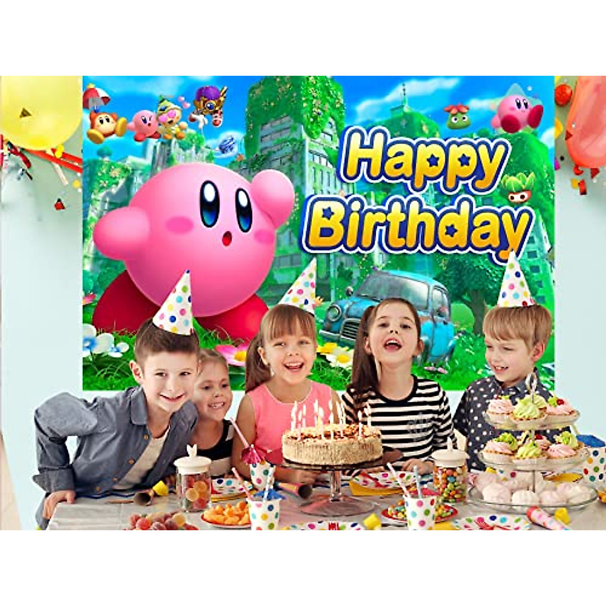 Happy Birthday Backdrop, Birthday Party Decorations Party Supplies Happy Birthday Banner Movie Theme Party Decorations Photography Background