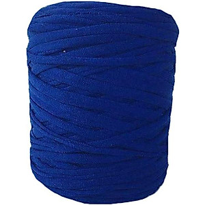 200g Art-Yarn T-Shirt Yarn Crochet Yarn Fabric Knitting Yarn Chunky Yarn Spaghetti Yarn Macrame Cotton Yarn Home Decor DIY Yarn (Color : Royal Blue)