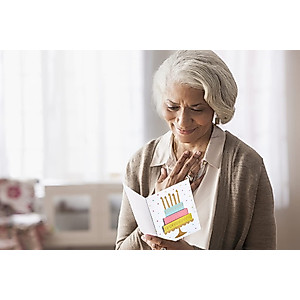 ACBOWE Happy Birthday Card for Woman, Handmade 3D Birthday Cake Birthday Card for Mom with Pink Envelopes and Golden Embossed Fireproof Paint Seal Sticker. 4.75'' x 6.75''