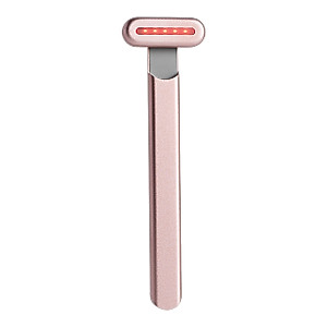 Solawave 4-in-1 Facial Wand and Renew Complex Serum Bundle | Red Light Therapy for Face and Neck | Microcurrent Facial Device for Anti-Aging | Face Massager with Anti-Wrinkle Serum | Rose Gold