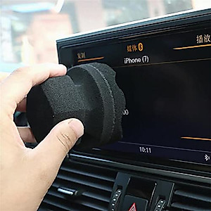 ShanLily Sponge Tire Shine Applicator Pad, Durable and Reusable Hex-Grip Tire Dressing Applicator Pad for Applying Tire Shine