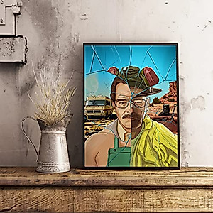 Breaking Bad Poster Walter White Poster TV Movie Poster Print Bedroom Canvas Wall Art Unframe 16x24inch Wiobome