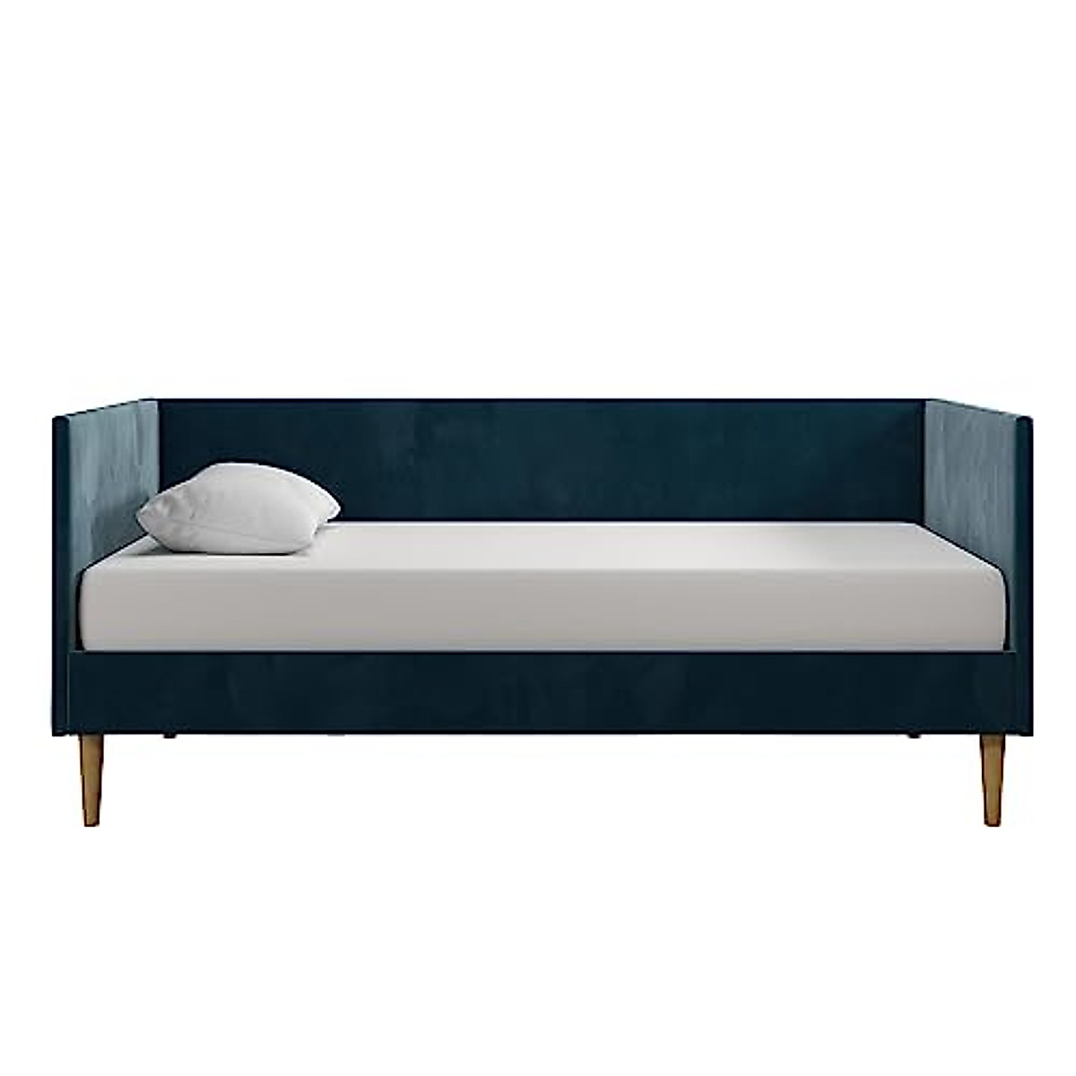 DHP Franklin Mid Century Upholstered, Twin Size, Blue Velvet Daybed