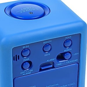 Equity 73005 Blue Soft Cube LCD Alarm Clock with Smart Light