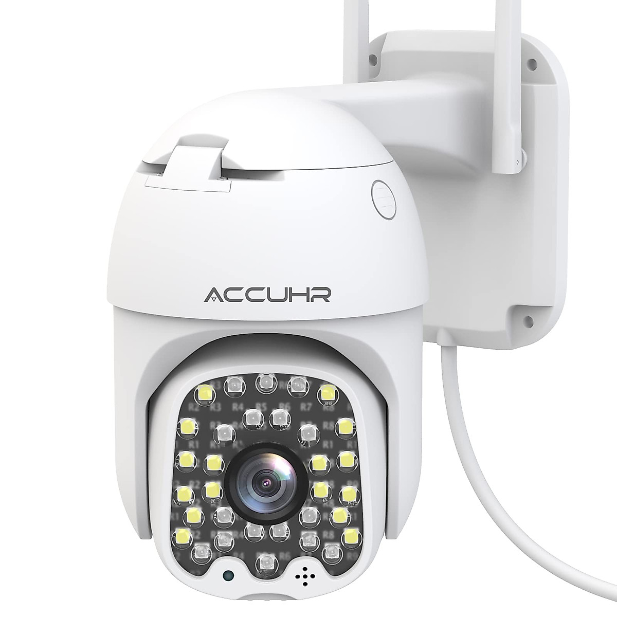 Security Camera Outdoor, 1080p Outside Surveillance Front Door IP Smart Cam with Night Vision, Motion Detection Sensor, Home CCTV for Phone App, Compatible with Alexa