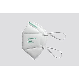 POWECOM KN95 Respirator Face Mask | Breathable Face Mask (10 Pack) |White| Headband Style