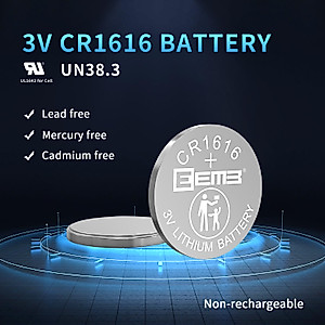 EEMB 20 Pack CR1616 Battery 3V Lithium Battery Button Coin Cell Batteries 1616 Battery DL1616 ECR1616 for Remote Control, Watch, Calculator, Electronic Note-Book, Thermometer, Mobile Game