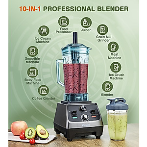 VEWIOR 2200W Blenders for Kitchen, Professional Smoothie Blender with 68oz Tritan Container & 27oz To-Go Cup, Countertop Blender for Smoothies