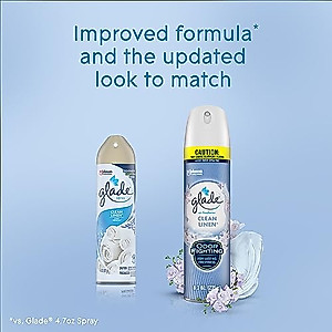 Glade Air Freshener Odor Fighting Room Spray, Clean Linen, 8.3 oz, 6 Count