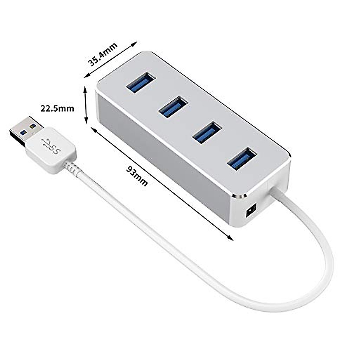 Lysee Data Cables - 4-Port USB Hub Splitter High Speed Transmission GNS-S01 Four Aluminum Alloy 3.0 USB Hub - (Color: Rose Gold)