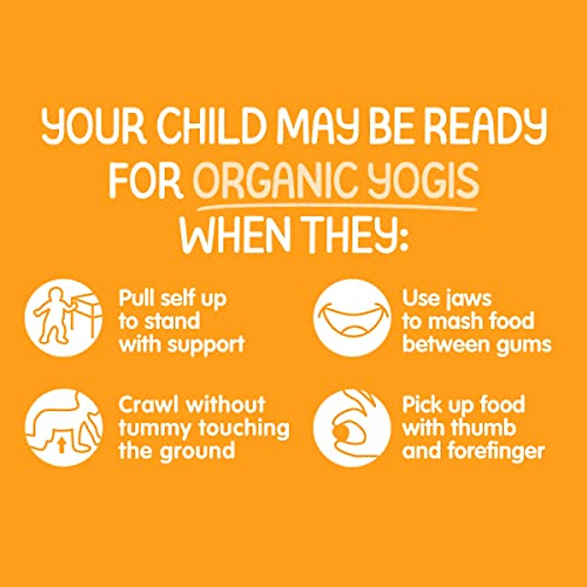 Happy Baby Organics Baby Snacks, Yogis, Freeze Dried Yogurt & Fruit Snacks, Gluten Free Snack for Babies 9+ Months, Banana & Mango, 1 Ounce (Pack of 8)