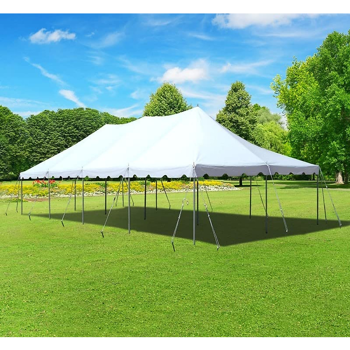 TentandTable 20' x 40' Premium Canopy Tent, White, Outdoor Pole Tent, 80-160 Person Capacity for Parties, Weddings, Events, Commercial and Residential Use, Large Heavy Duty Vinyl Canopy Tents