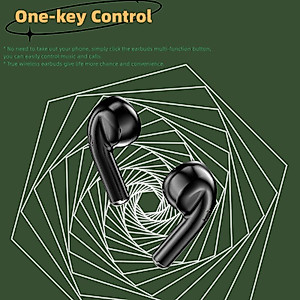 FangZhou True Wireless Earbuds Bluetooth 5.3 Headphones with Wireless Charging Case IPX5 Sweat Waterproof Stereo Earphones in-Ear Built-in Mic Headset for Gaming/Music/Driving/Chatting/Meeting