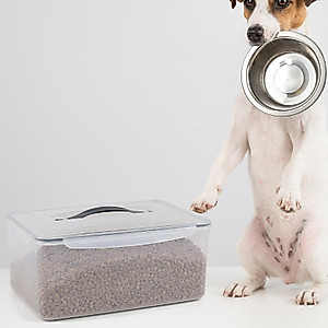 Sadstory 16 Quart Airtight Plastic Gasket Boxes with Handles, Food Storage Bin with Sealing Lid for Bread, 6 Packs