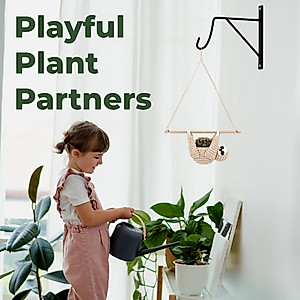 Encike Home Decor Sloth Plant Hanger for Succulent Pot or Air Plants | Indoor/Outdoor Hanging Planter | Planter Hanger Gifts for Sloth Lovers | Animal Wall Planter | 2.5 Inch Plant Holder