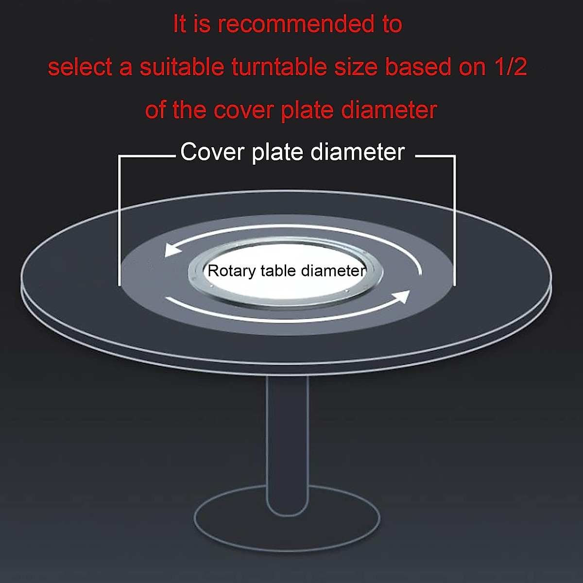 8-28 Inch Aluminium Lazy Susan Turntable Bearing Round Table Swivel Base Rotating Bearing Turntable 360 Degree Rotating For Dining Table TV Computer Monitor