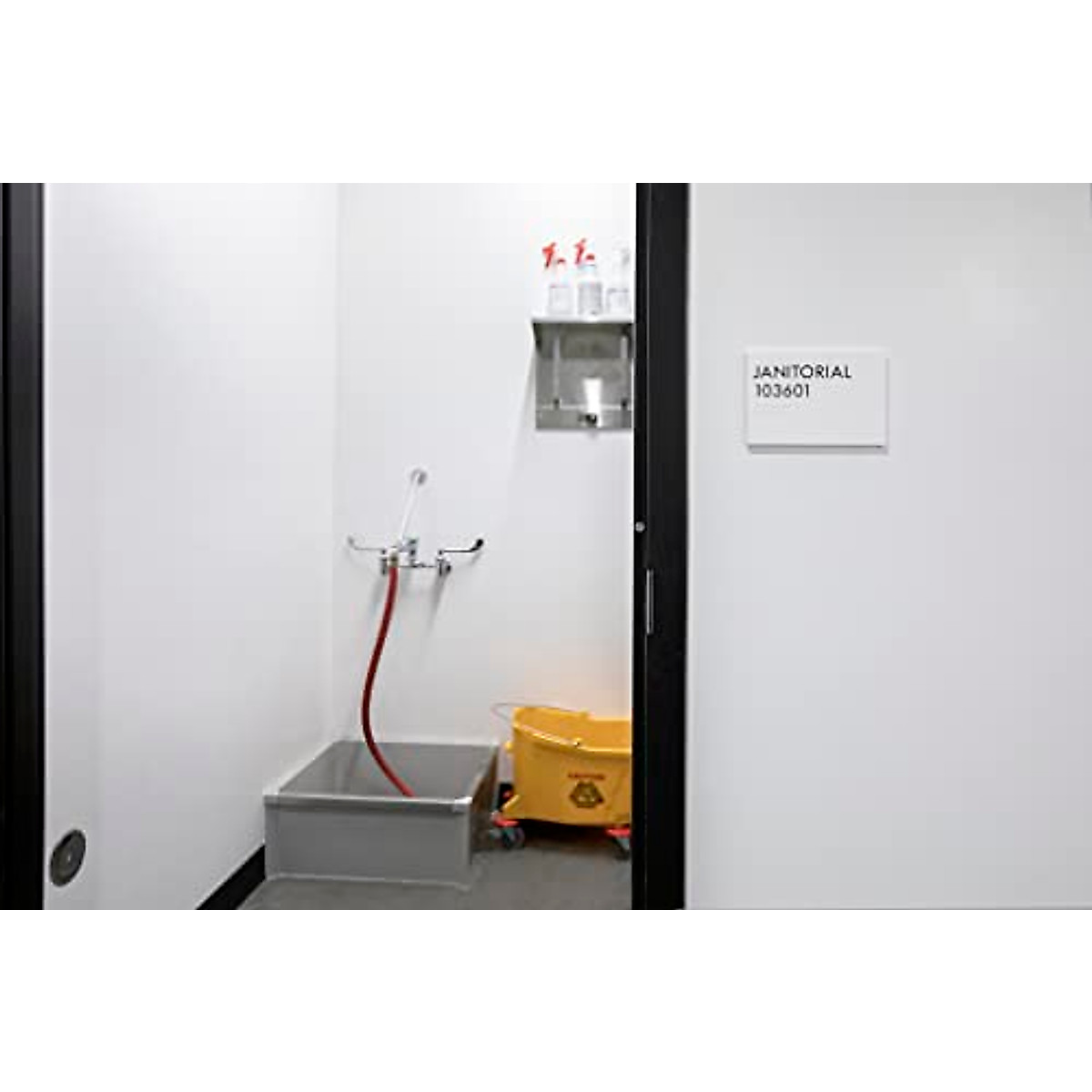 Zurn Z843M1-RC AquaSpec Wall-Mount Service Sink Faucet -Vacuum-Breaker Spout, Pail Hook, Wall Brace, Metal Lever Handles-Rough, Chrome, 8 inches