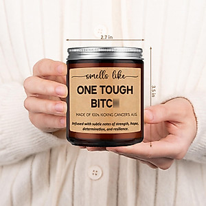 LEADO Candles - Breast Cancer Gifts, Breast Cancer Survivor Gifts for Woman - Comfort Gifts, Cancer Care Gifts for Women - Funny Mastectomy, Cheer Up, Surgery Recovery Gifts for Chemo Patients